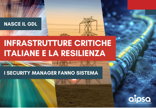 Nasce il GdL per le Infrastrutture Critiche Italiane e la Resilienza
